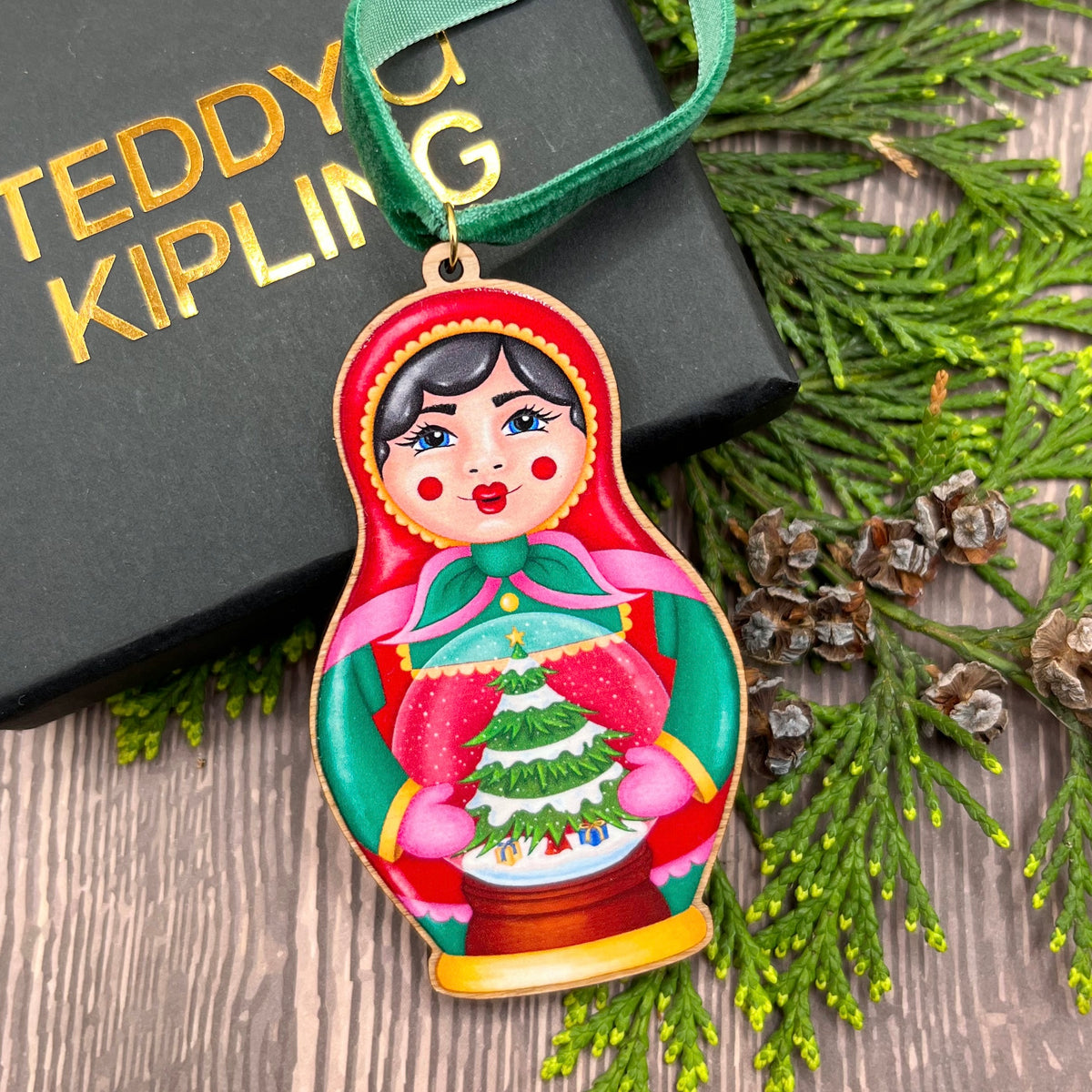 Russian Doll | Teddy & Kipling Christmas Tree Decorations